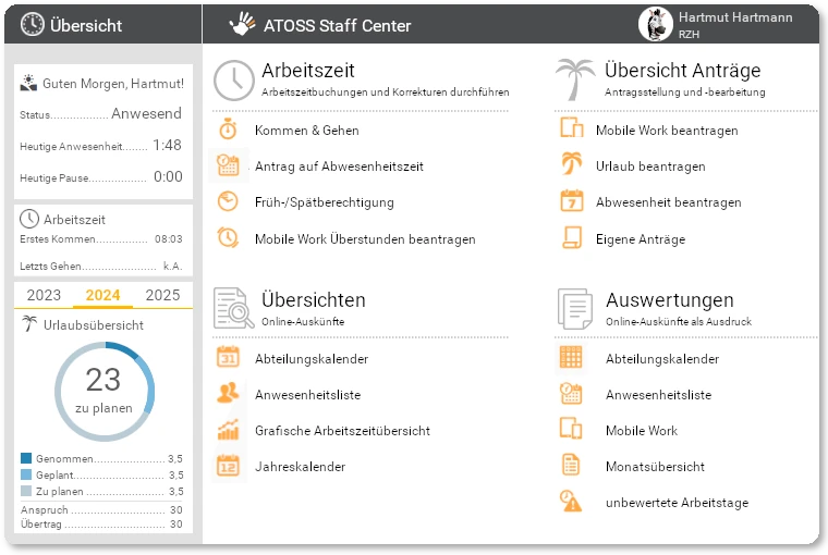 ATOSS Arbeitszeiterfassung - Effizienz maximieren | rzhartmann.de